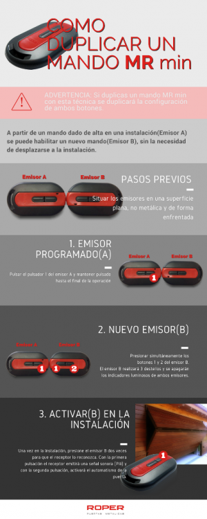 Duplicar un mando ROPER modelo MR min - ROPER
